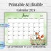 June 2024 Editable Calendar-printable Summer Monthly Planner-fox Kids ...