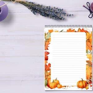 Fall Pumpkins Printable Stationery,autumn Printable Stationery ...