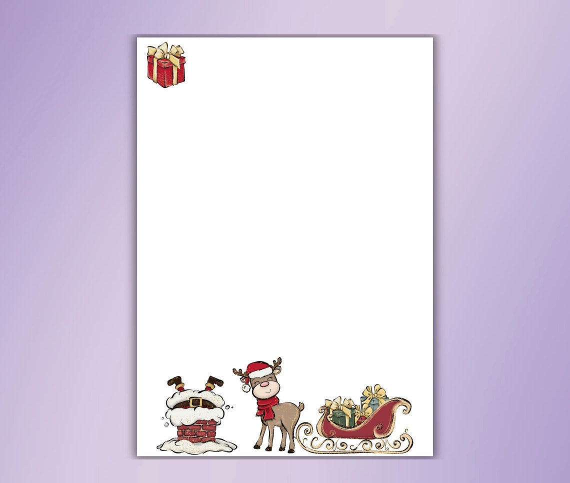 Printable Santa Claus Stationery/santa Claus Letter/christmas Writing ...