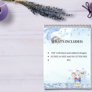 Elephant Printable Stationery-kids Stationary-animal Writing Paper Set ...