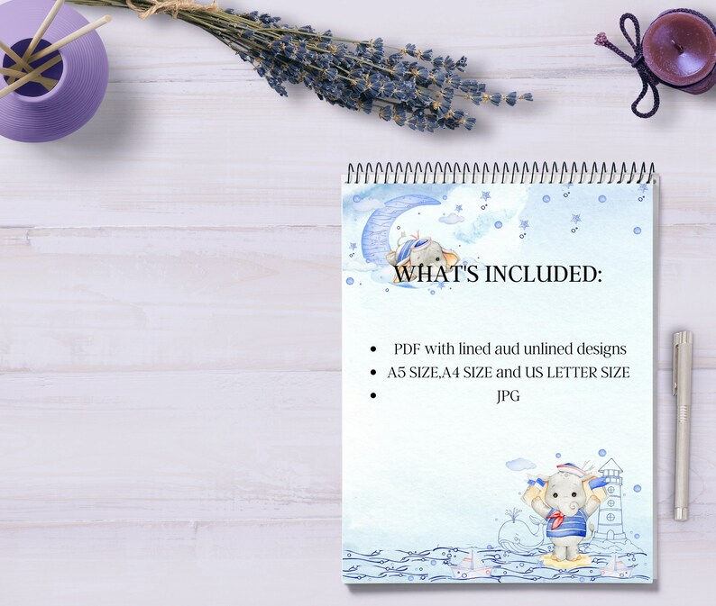 Elephant Printable Stationery-kids Stationary-animal Writing Paper Set ...