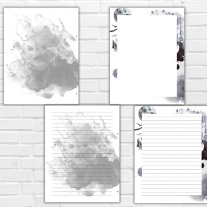 Skull Printable Stationery-printable Writing Paper Bundle-skill Digital ...