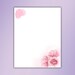 Watercolor Pink Flower Printable Stationery,love Letter Set, Loral ...
