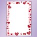 Hearts Printable Stationery-valentine's Day Printable Writing Paper ...