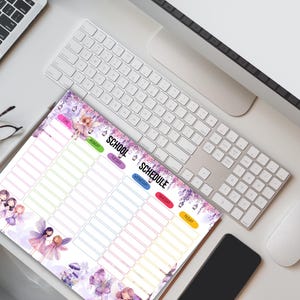 Editable Fairy School Schedule-school Planner Calendar-printable School ...