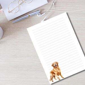 Golden Retriever Printable Stationery-dog Writing Paper Lined Unlined ...