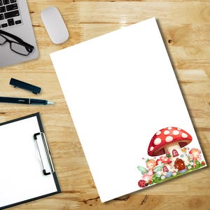 Fairies With Mushrooms Printable Stationery-fairytale Writing Paper Set ...