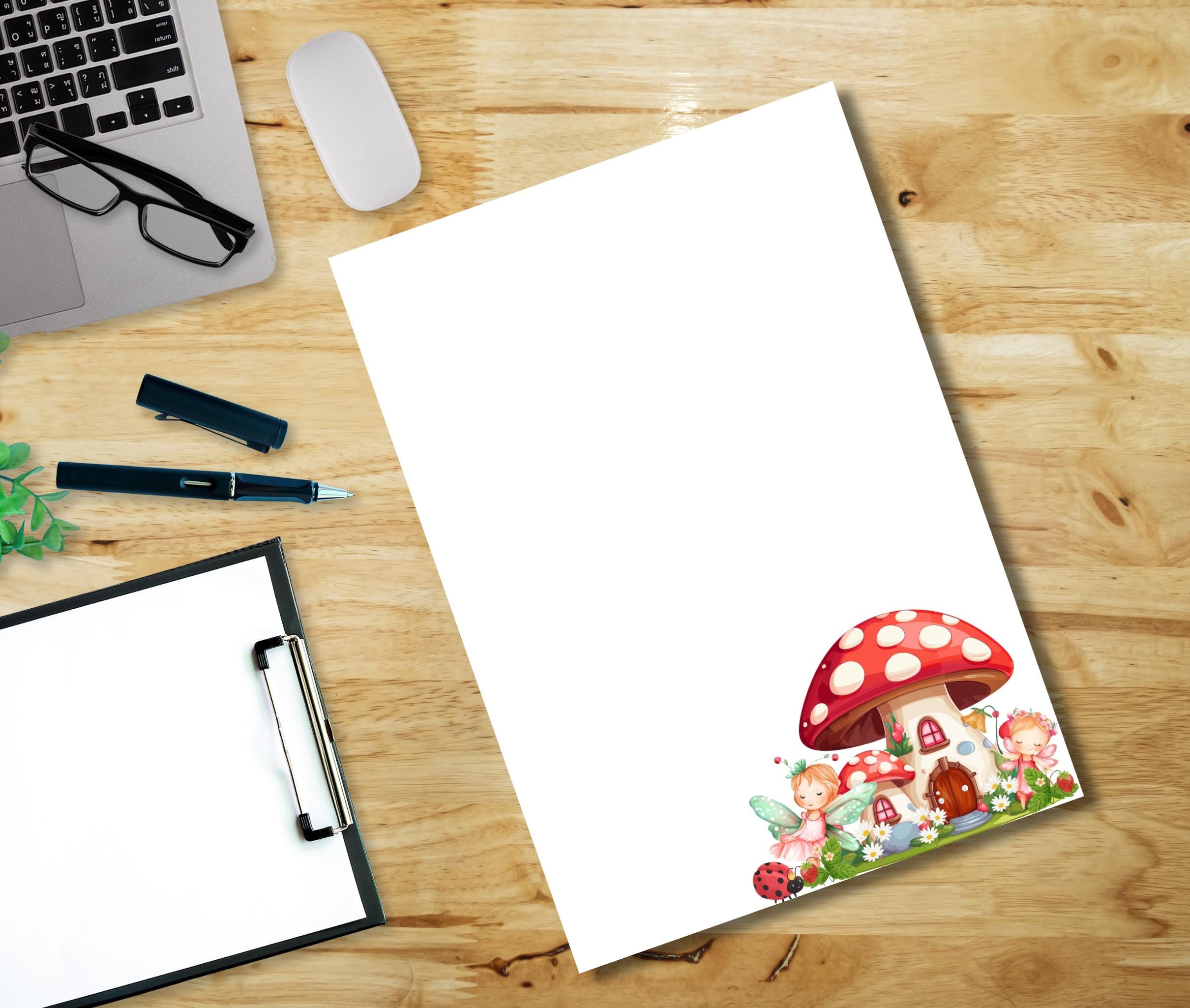 Fairies With Mushrooms Printable Stationery-fairytale Writing Paper Set ...