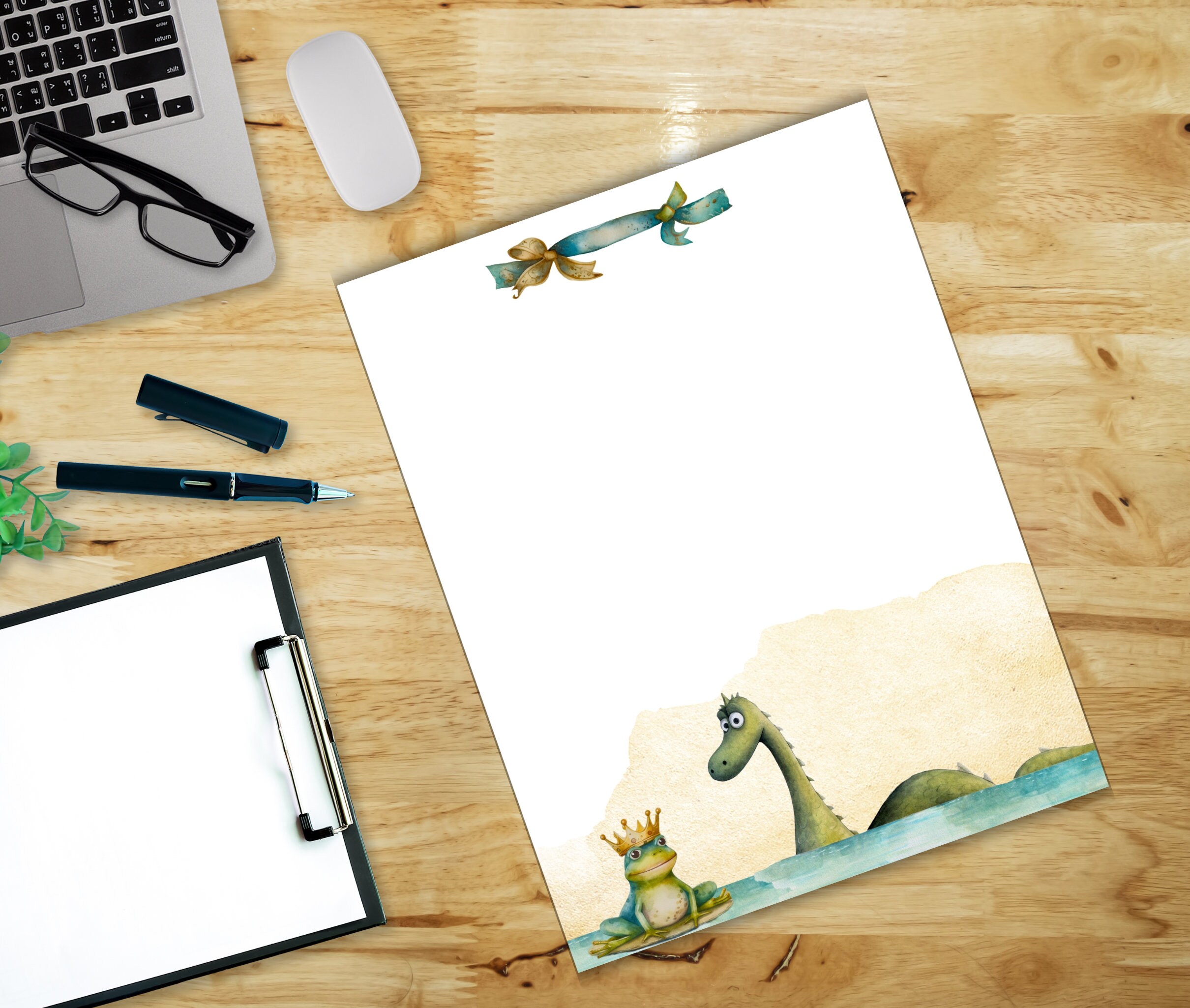 Dragon With Frog Printable Stationery-fairy Tale Characters-printabel ...
