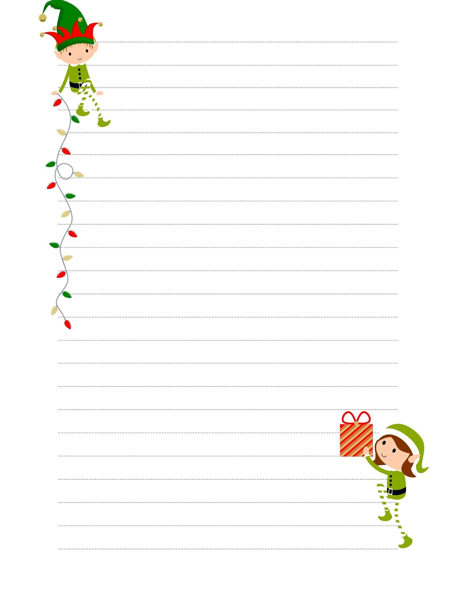 Christmas Gnome Printable Stationery,digital Download,christmas ...