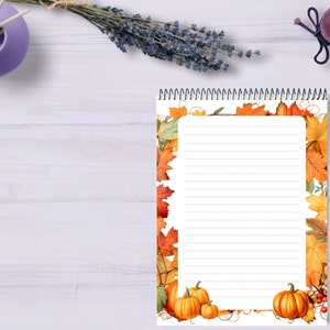 Fall Pumpkins Printable Stationery,autumn Printable Stationery ...
