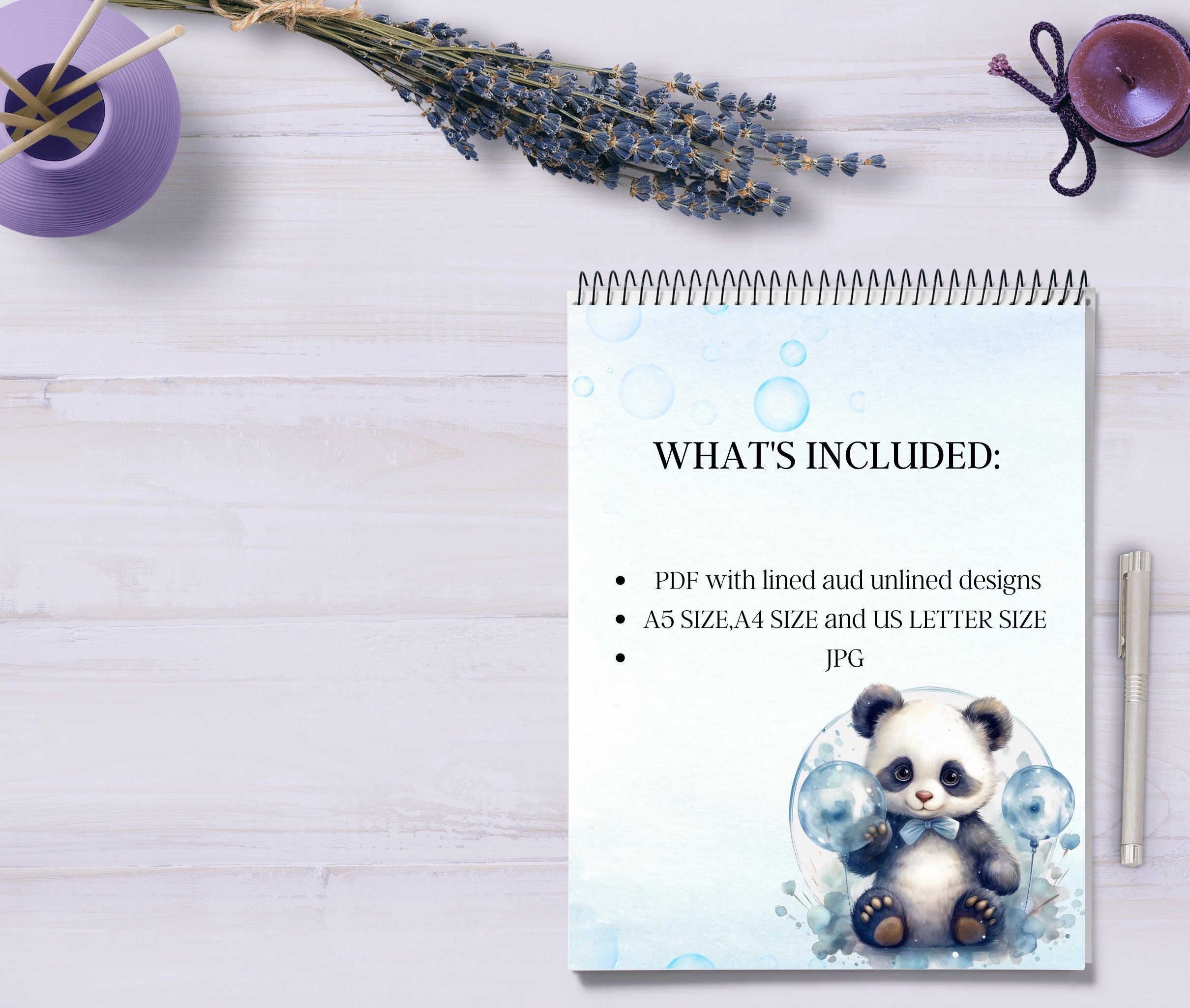Cute Stationery Sets,panda Printable Stationery,kids Stationary,animal ...