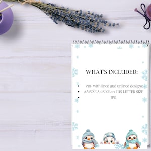 Cute Christmas Animals Printable Stationery-penguin Stationary-winter ...
