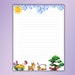 Pixel Style Printable Stationery-cute Animal Stationery-stationary Set ...