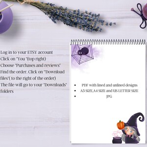 Cute Witch Writing Paper,halloween Pen Pal Supplies,printable ...