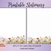 Meadow Unlined Lined Printable Stationery-field Blooms Writing Paper ...