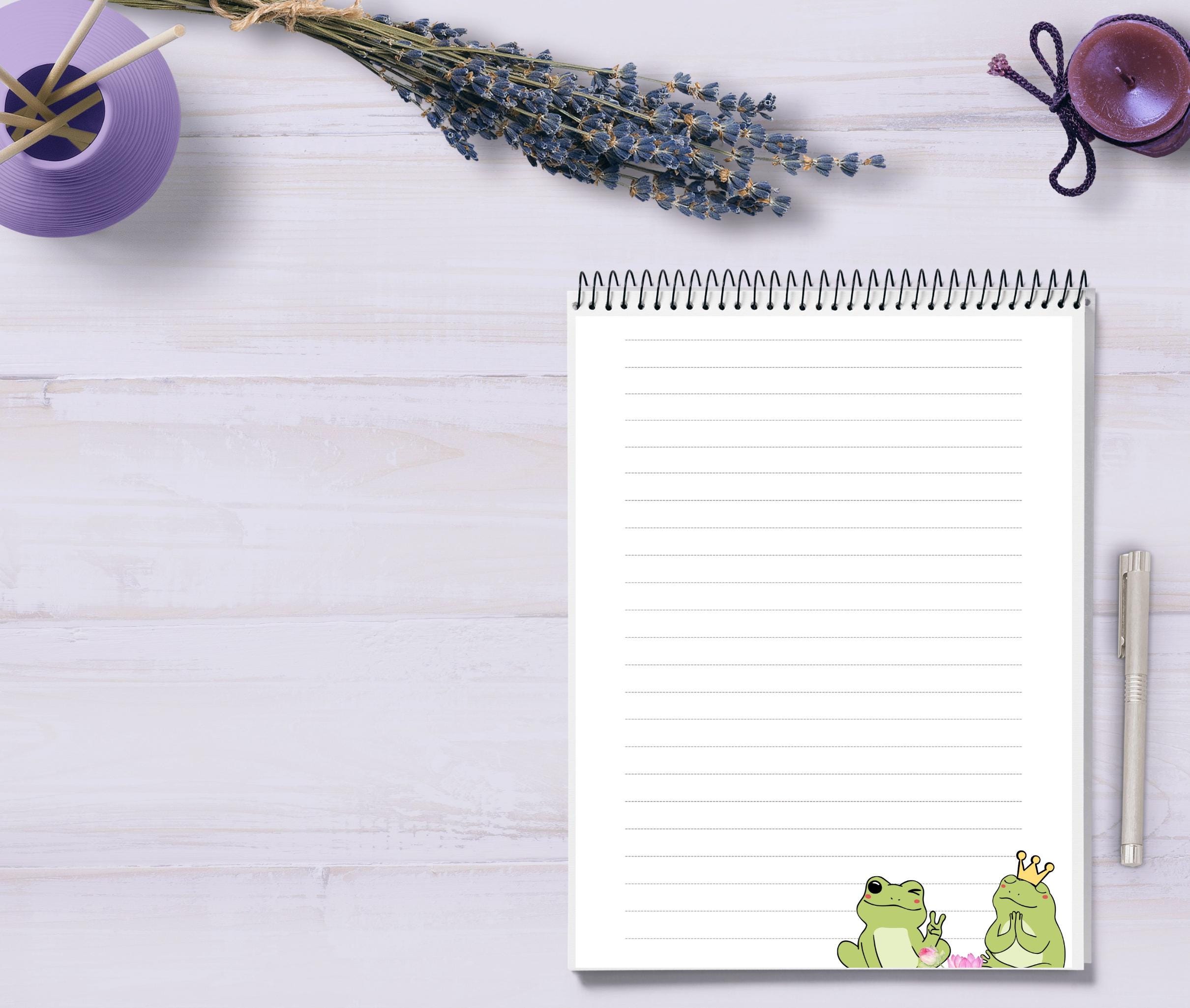Cute Frogs Printable Stationery-frogs Writing Paper Unlined Lined A5/A4 ...