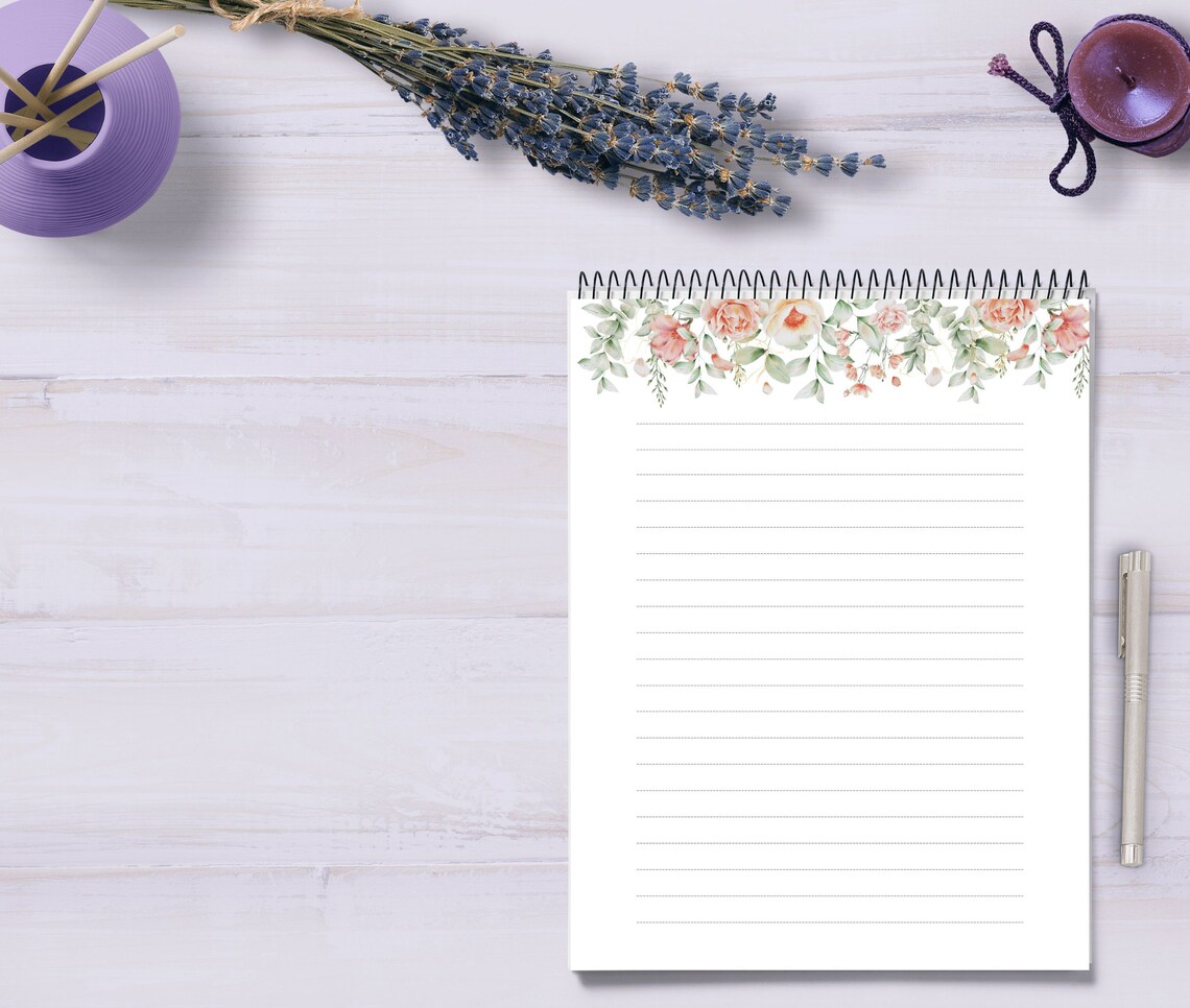 Watercolor Flower Stationary,printable Stationery,floral Writing Paper ...