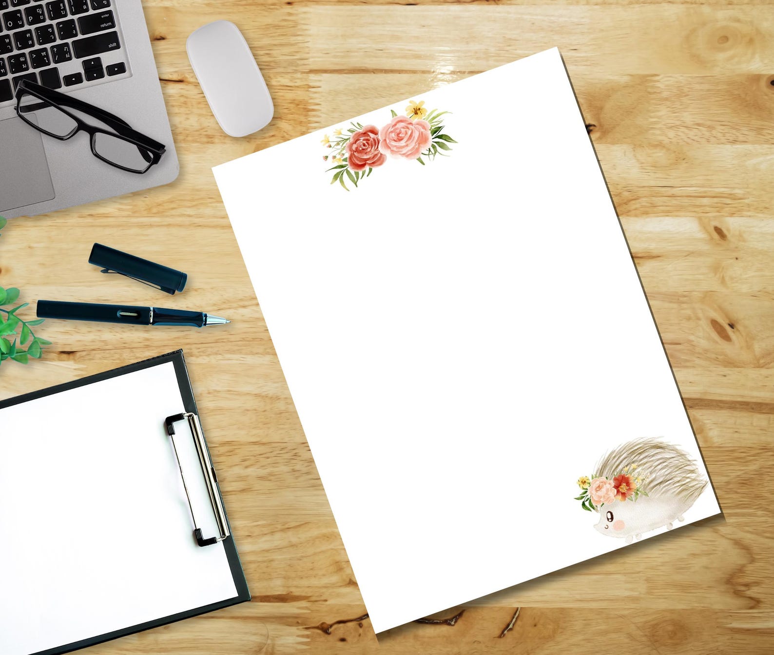 Hedgehog PRINTABLE Stationery, Printable Stationary, Printable Writing ...