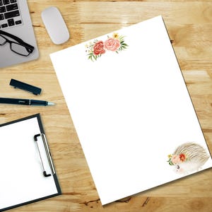 Hedgehog PRINTABLE Stationery, Printable Stationary, Printable Writing ...