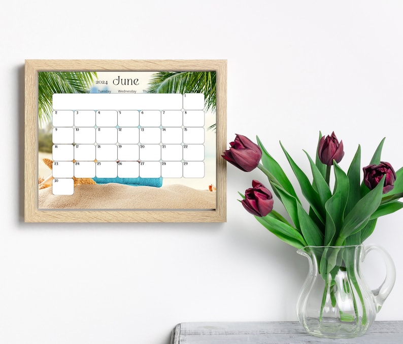 Editable June 2024 Calendar-printable Summer Calendar-monthly Planner ...