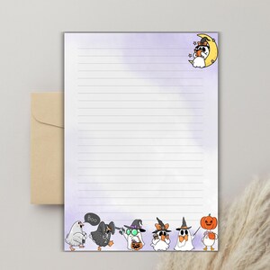 Halloween Printable Stationary Set-halloween Writing Paper Lined ...