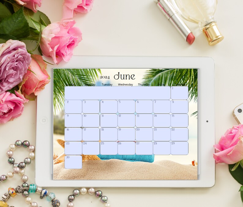 Editable June 2024 Calendar-printable Summer Calendar-monthly Planner ...