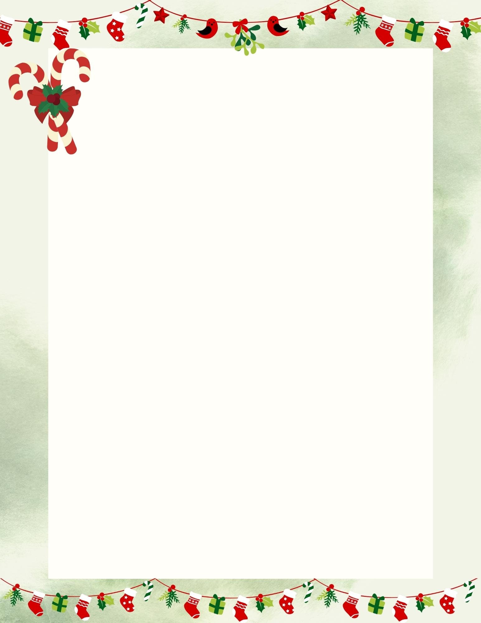 Christmas Printable Stationery,digital Download,christmas Stationary ...