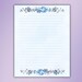 Blue Flower Printable Stationery-watercolor Flower Stationary-digital ...