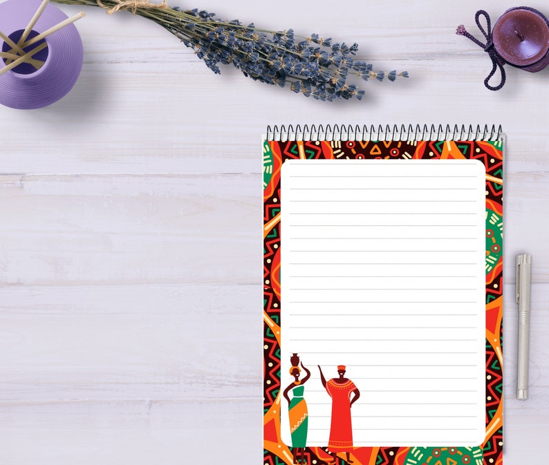 African Motif Printable Stationery-african Style Writing Paper A4/a5 ...