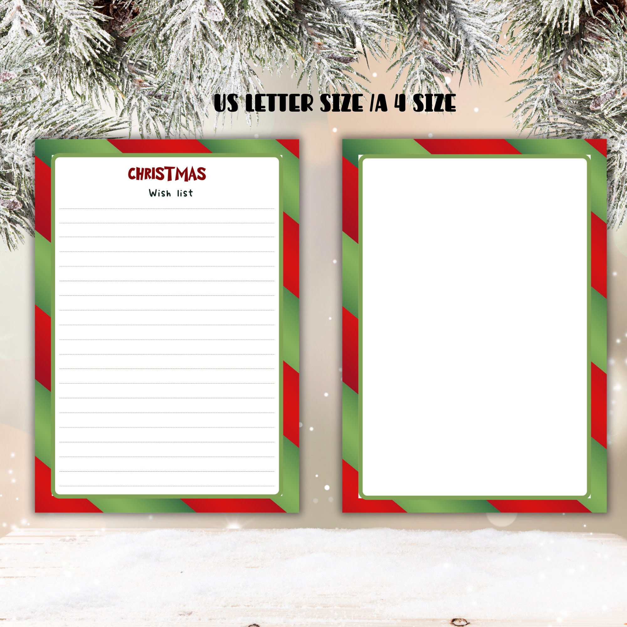 Letter to Santa Claus-printable Editable Nice List Certificate Bundle ...