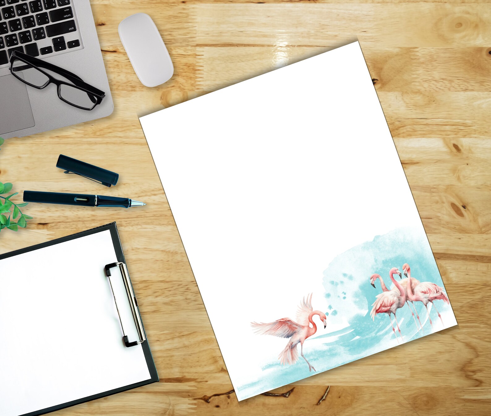 Flamingo Printable Stationery-birds Stationary-tropical Notepad ...