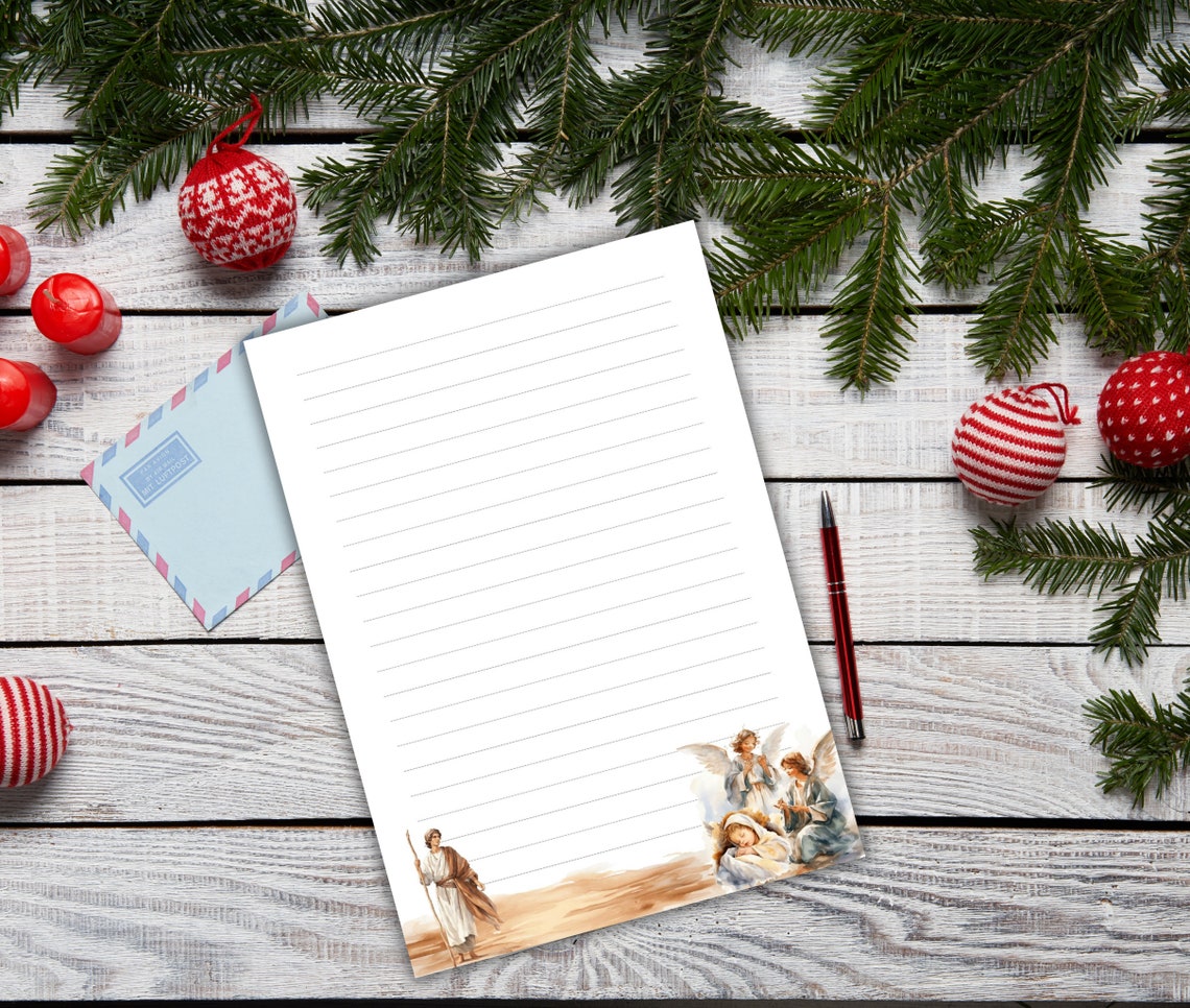 Christian Stationary-printable Christmas Stationery Digital Download ...