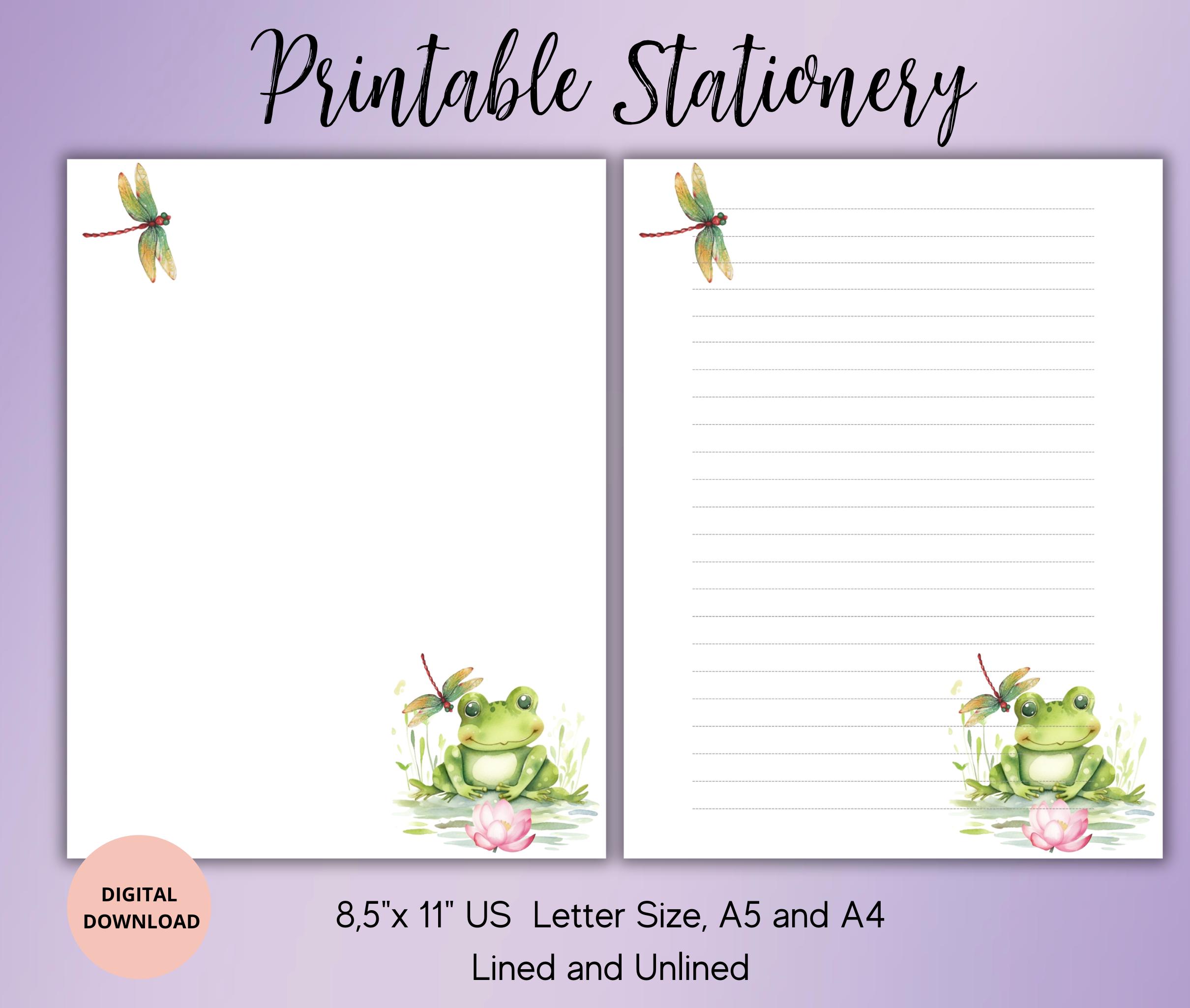 Frog Stationary Template