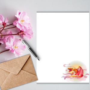 Dragon Printable Stationery-printable Stationary Sets- Digital Letter ...