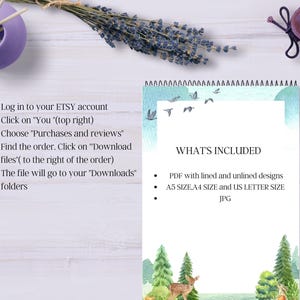 Woodland Animals Printable Stationery-forest Animal Writing Paper Lined ...