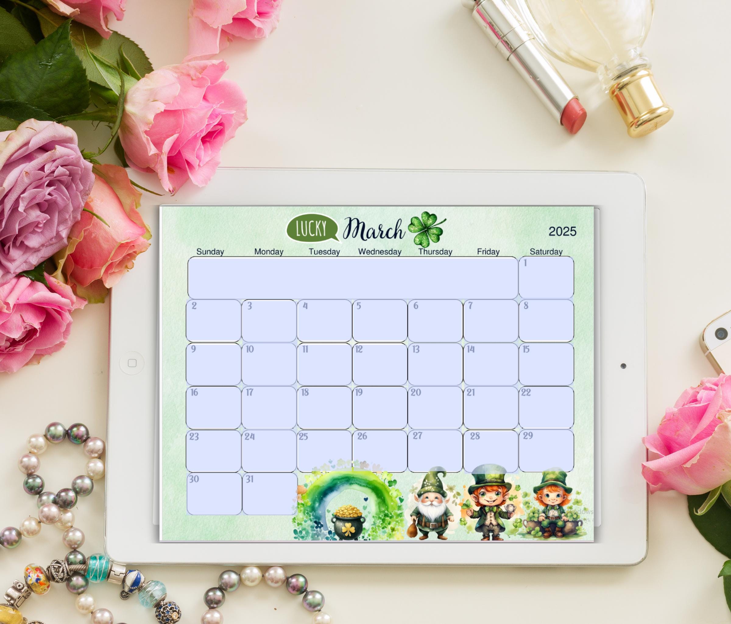 March 2025 Editable Calendar-happy St. Patrick's Day Editable Calendar ...