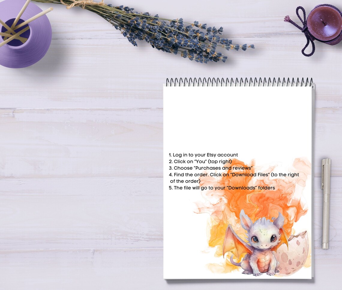 Dragon Stationary-cute Dragon Printable Stationary Sets Digital Letter ...