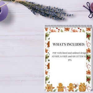 Christmas Gingerbread Printable Stationery-christmas Stationary Holiday ...