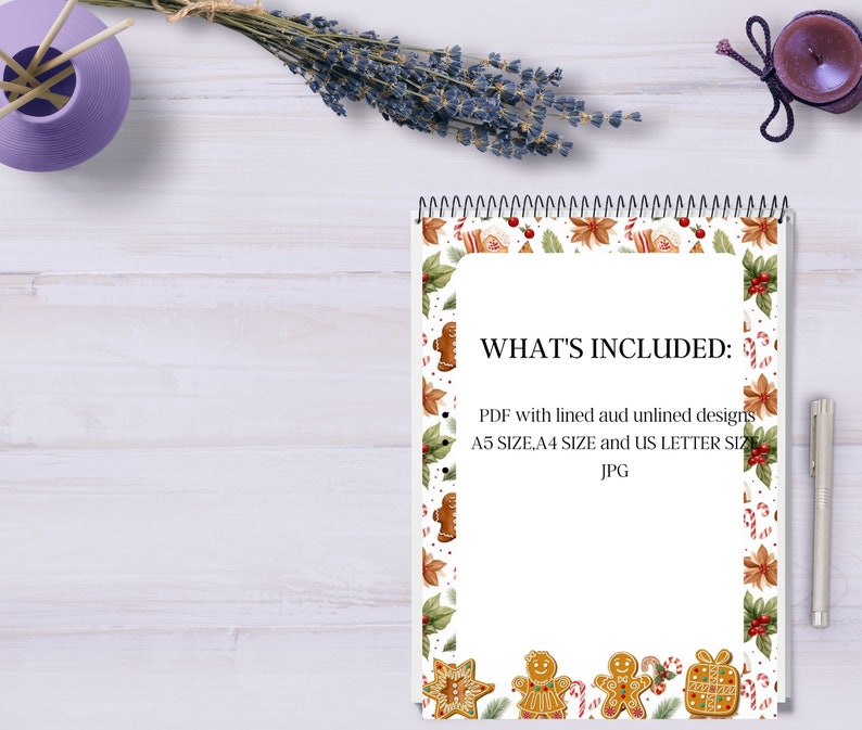 Christmas Gingerbread Printable Stationery-christmas Stationary Holiday ...