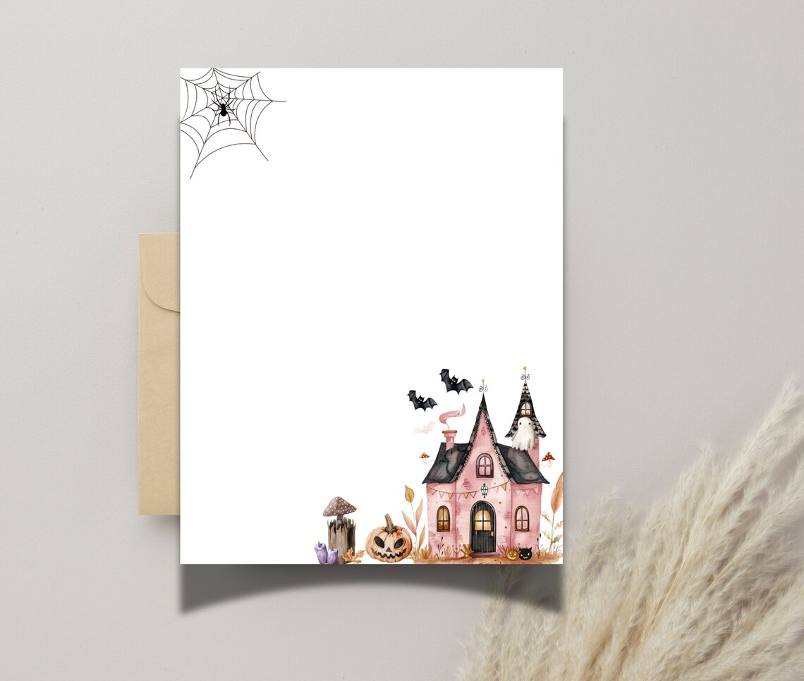 Halloween Letters-halloween Printable Stationery Set-cute Ghost Writing ...