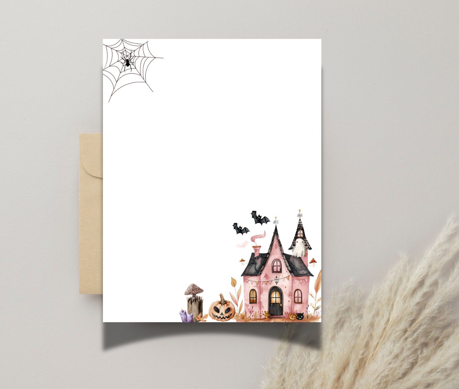 Halloween Letters-halloween Printable Stationery Set-cute Ghost Writing ...