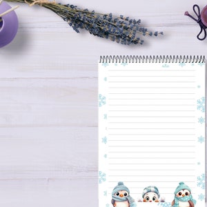Cute Christmas Animals Printable Stationery-penguin Stationary-winter ...