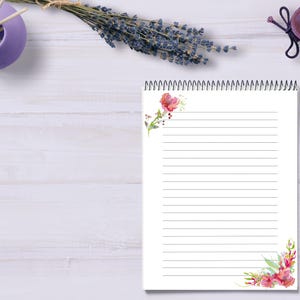 Watercolor Flower Printable Sttaionery-flower Writing Paper Set A4/A5 ...