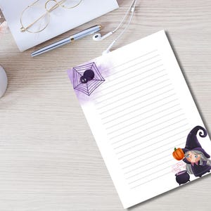 Cute Witch Writing Paper,halloween Pen Pal Supplies,printable ...