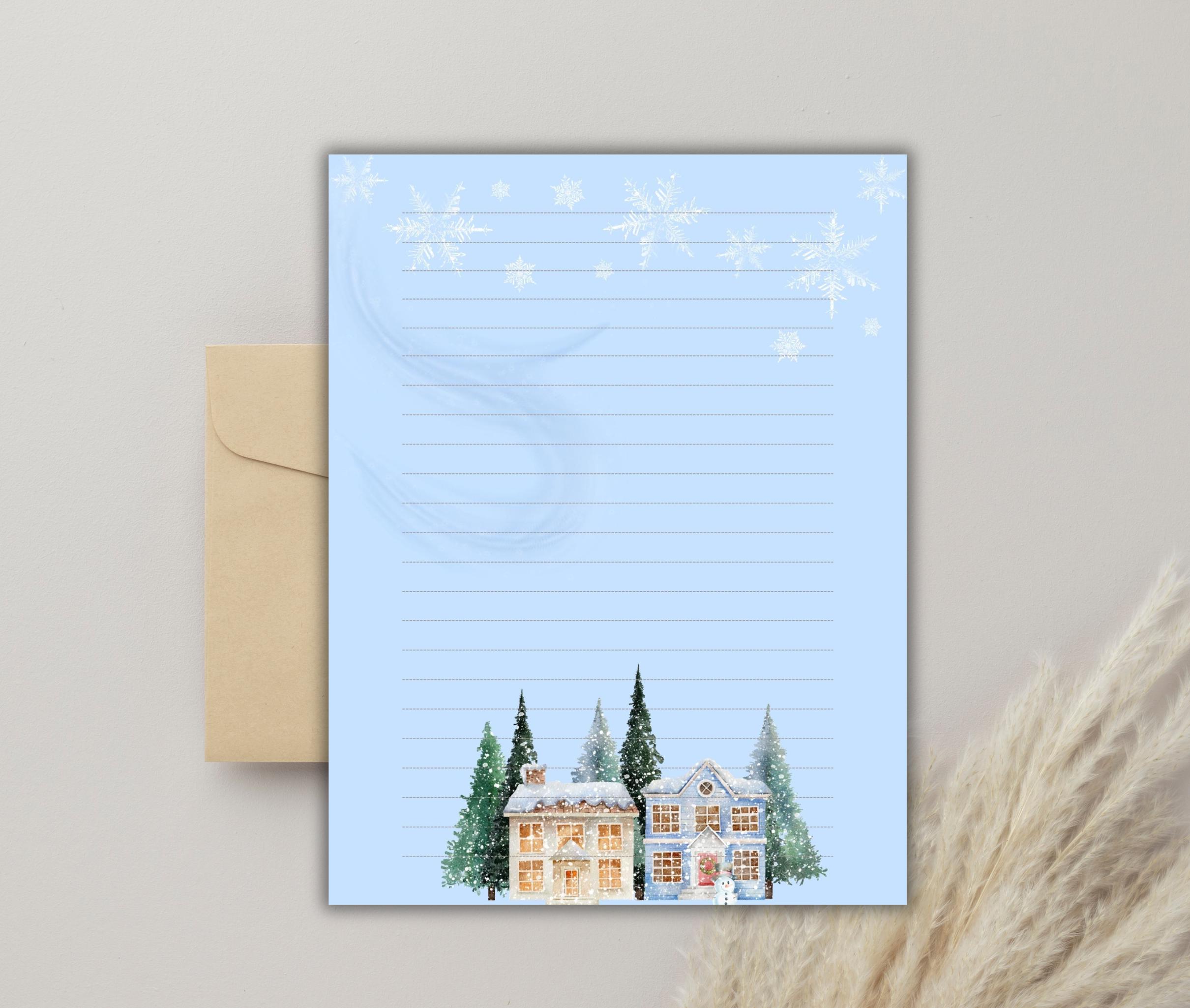 Christmas Printable Stationery, Holiday Templates,snowflakes Printable ...