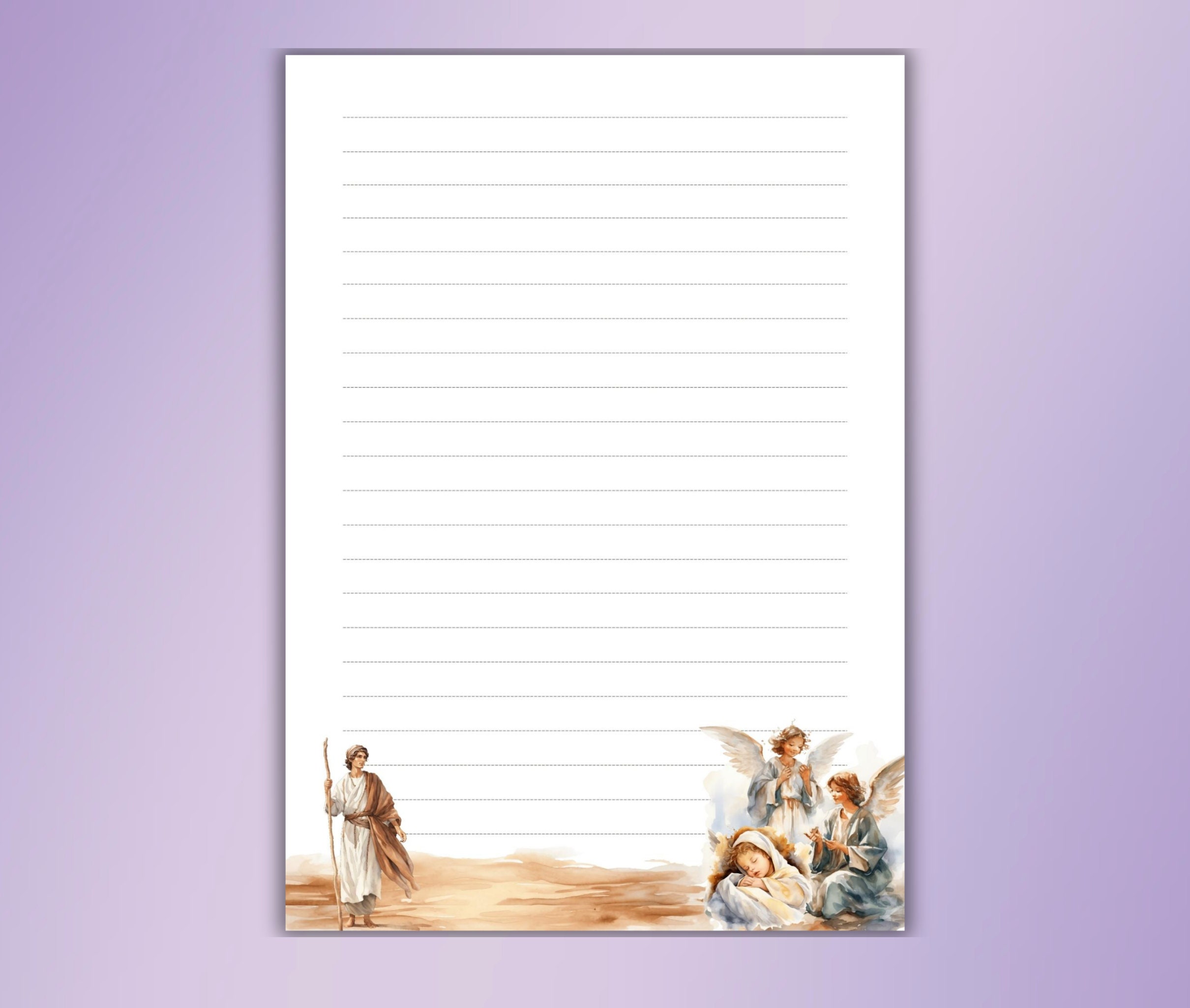 Christian Stationary-printable Christmas Stationery Digital Download ...