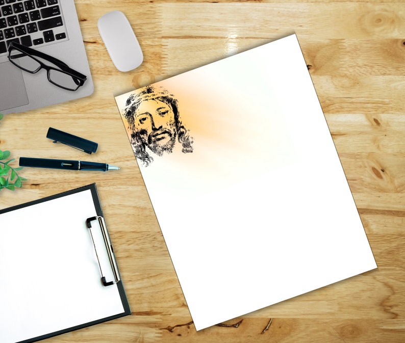 Christian Religious Printable Stationery Digital Letter Lined Unlined ...