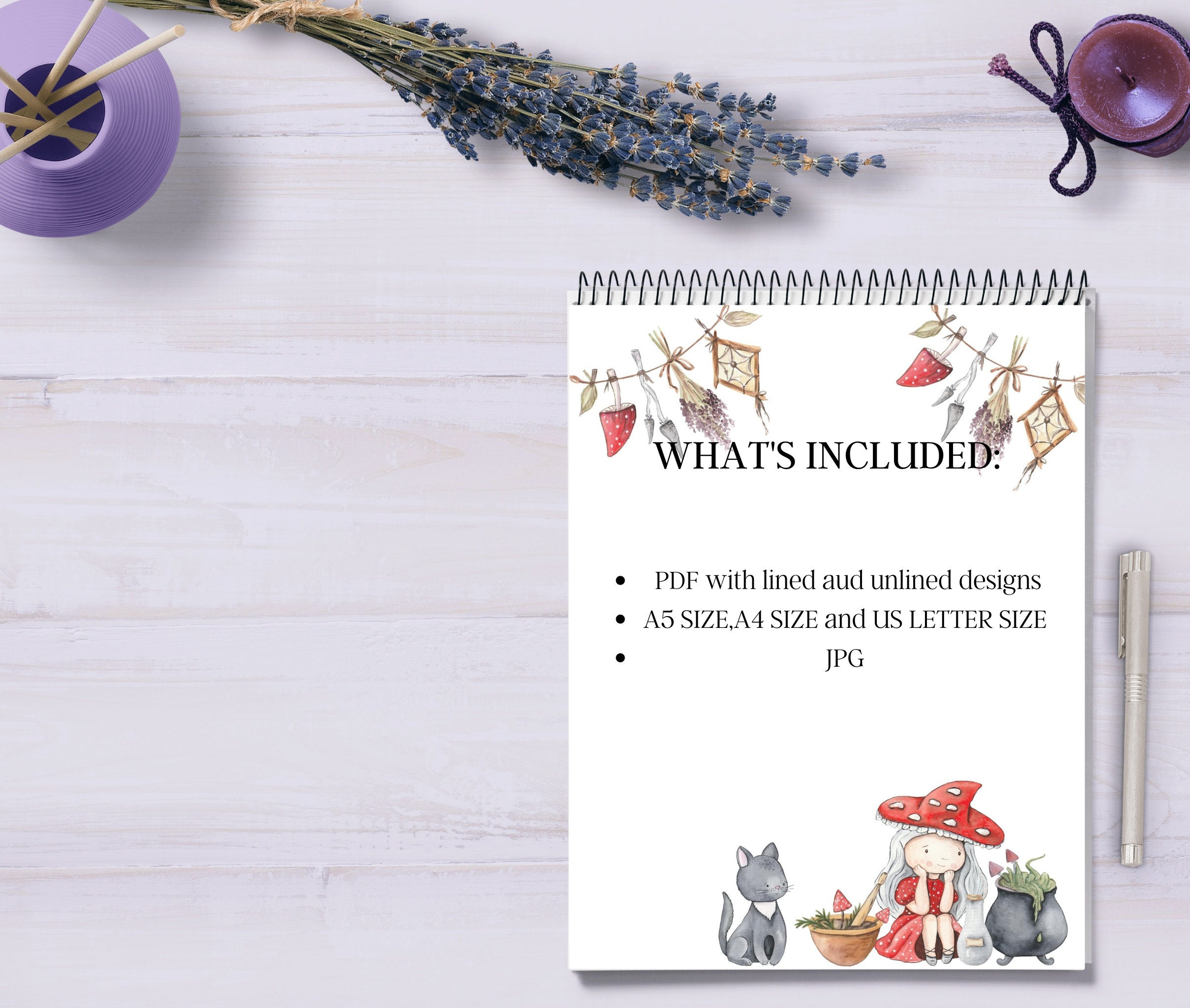 Witches Printable Stationerydigital Custom Stationerykids - Etsy