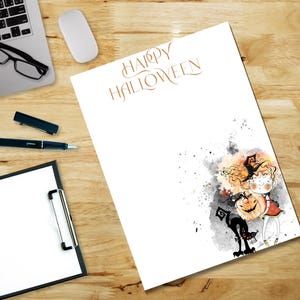 Happy Halloween Printable Stationery, Digital Letter,autumn Printable ...